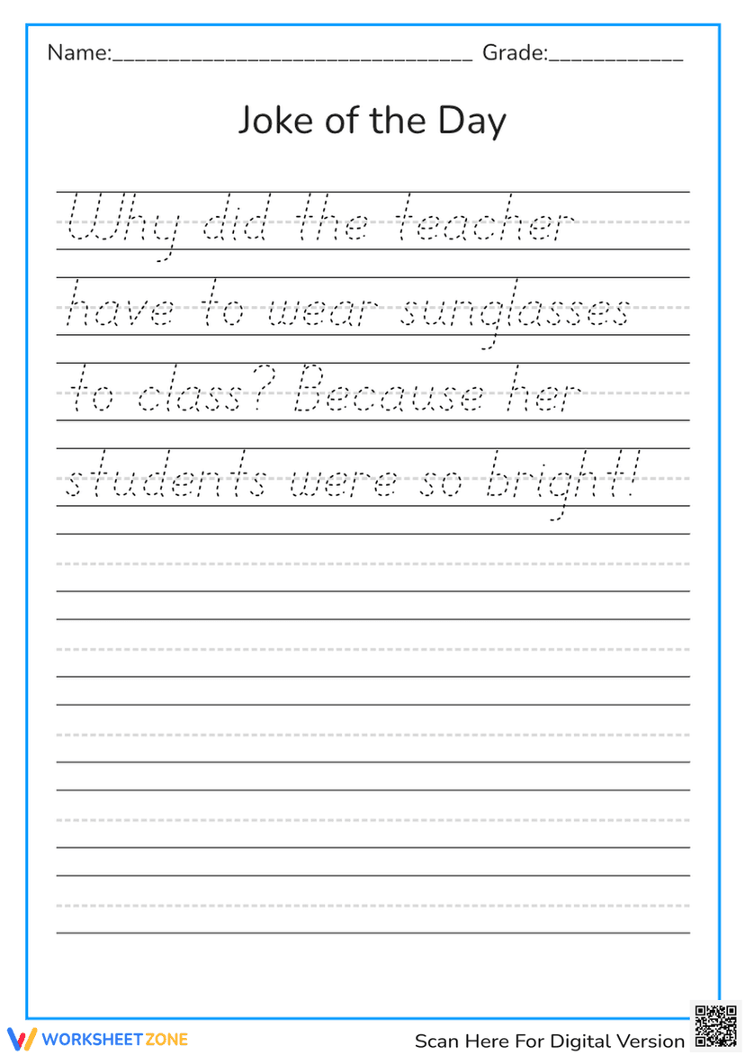 Cursive Handwriting Practice | Grade 3 Printable Worksheets